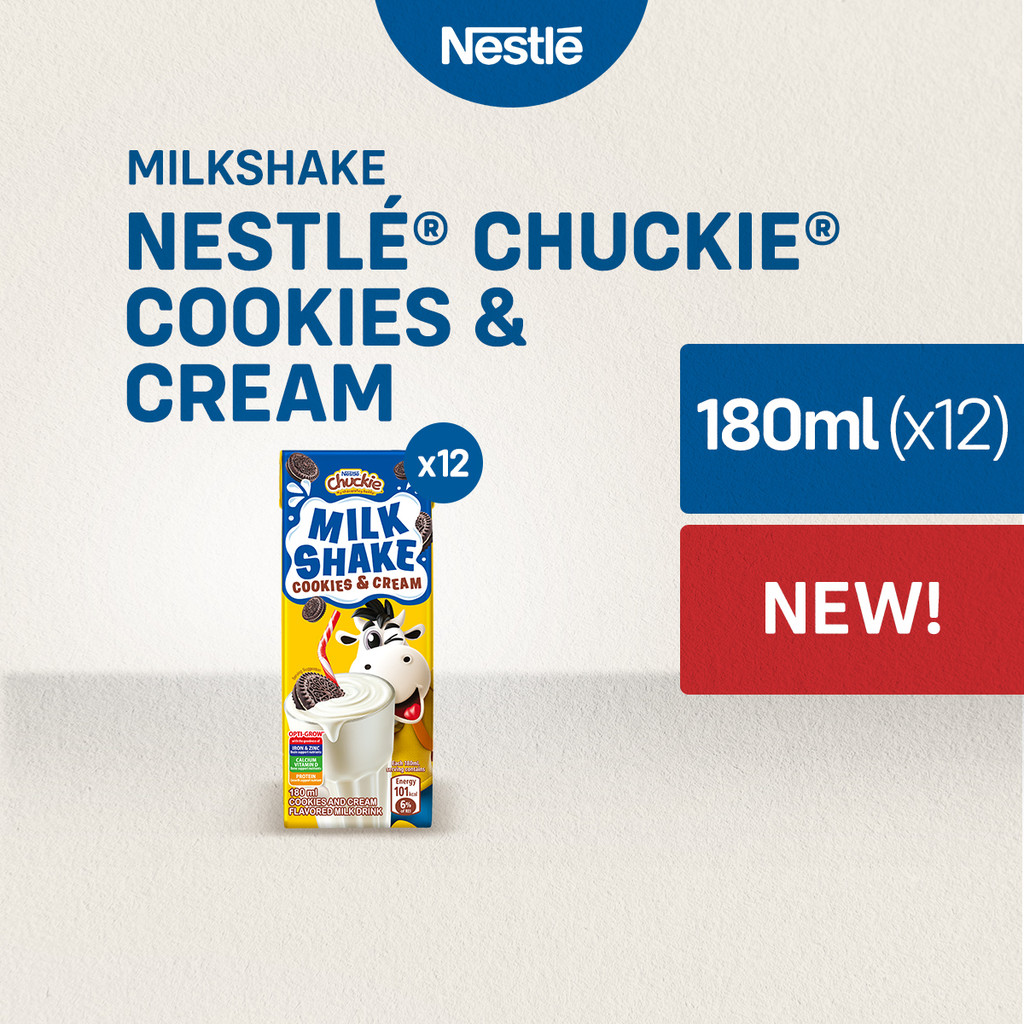 [NEW] Chuckie Cookies and Cream Milkshake 180mL - Pack of 12 | Shopee ...