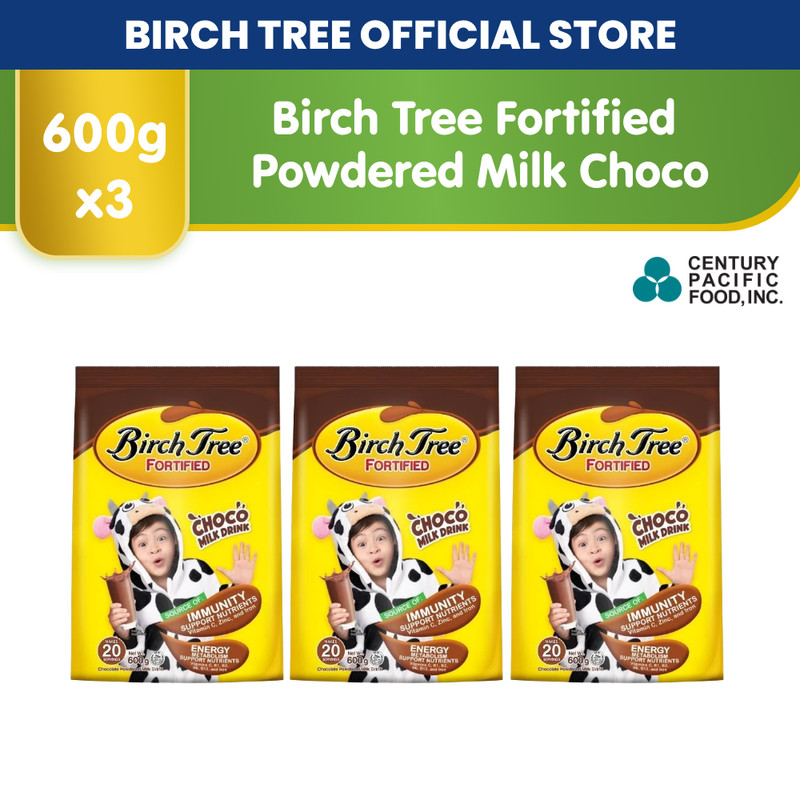 Birch Tree Fortified Powdered Milk Choco 600g Pack of 3 - Rich and ...