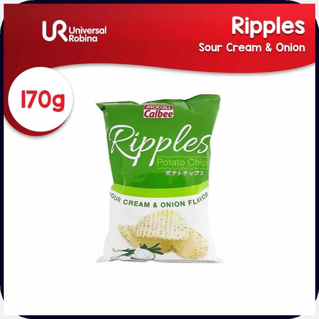 Calbee&h@Ripples!D,PF+EC+Hk+bQ+LB+Potato!o,Chips Sour Cream & Onion ...
