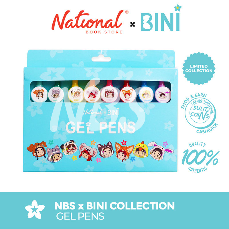 NBS x BINI Gel Pen Set 0.5mm 8's - School Supplies - Writing | Shopee ...