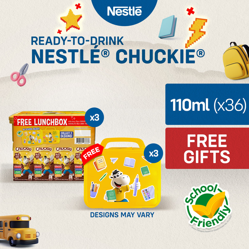 CHUCKIE Chocolate Flavoured Milk 110ml Pack of 12 + FREE Lunch Box Pack ...