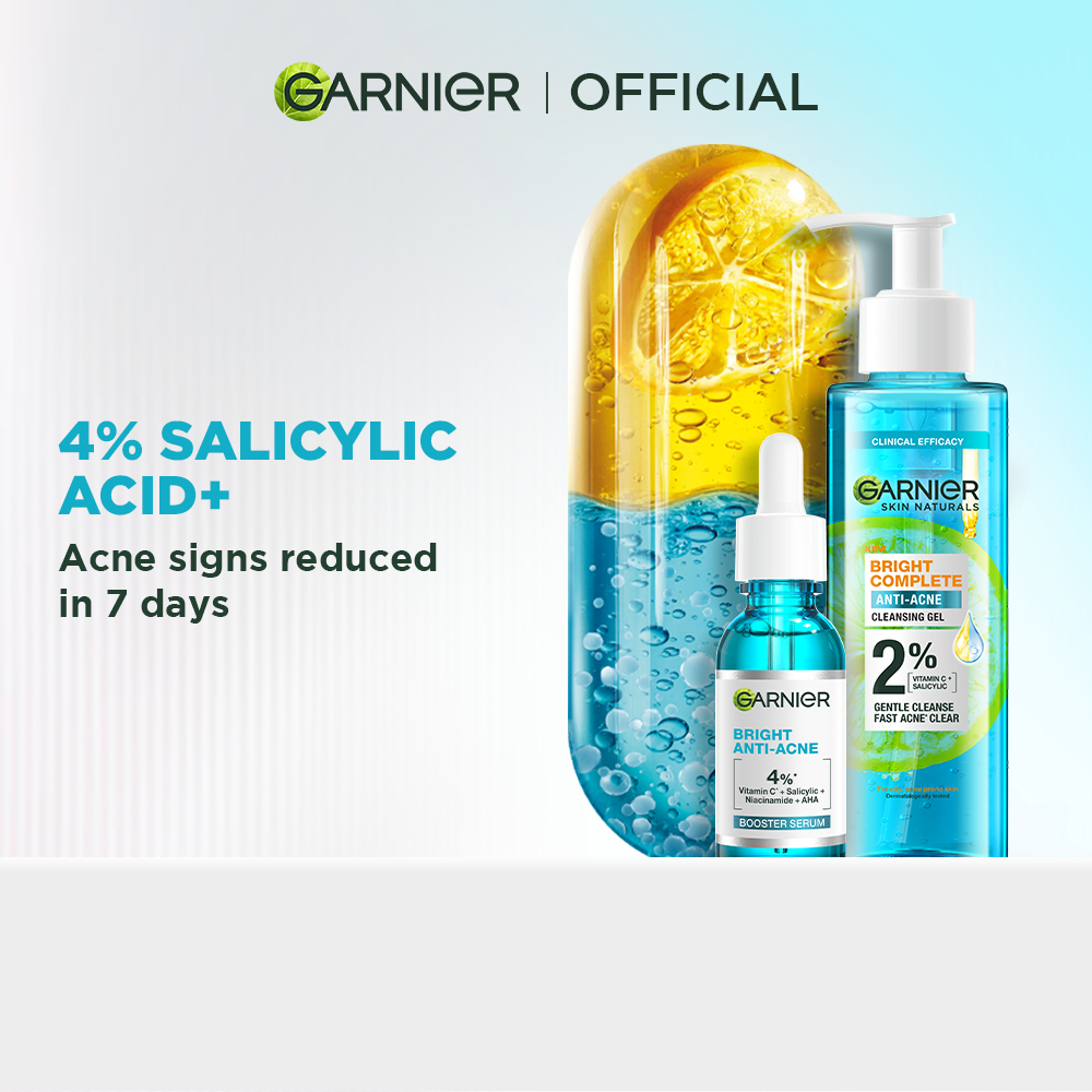 Garnier Anti Acne Advanced Cleanse & Care Duo: 4% Salicylic Acid Serum ...