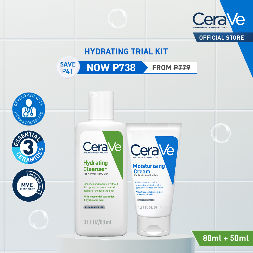 CeraVe Moisturising Cream for Dry to Very Dry Skin (50ml) with ...
