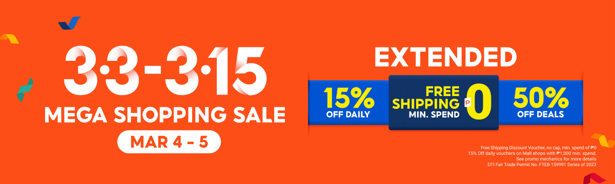 3.3 Mega Shopping Sale Extended 2023 | Shopee PH