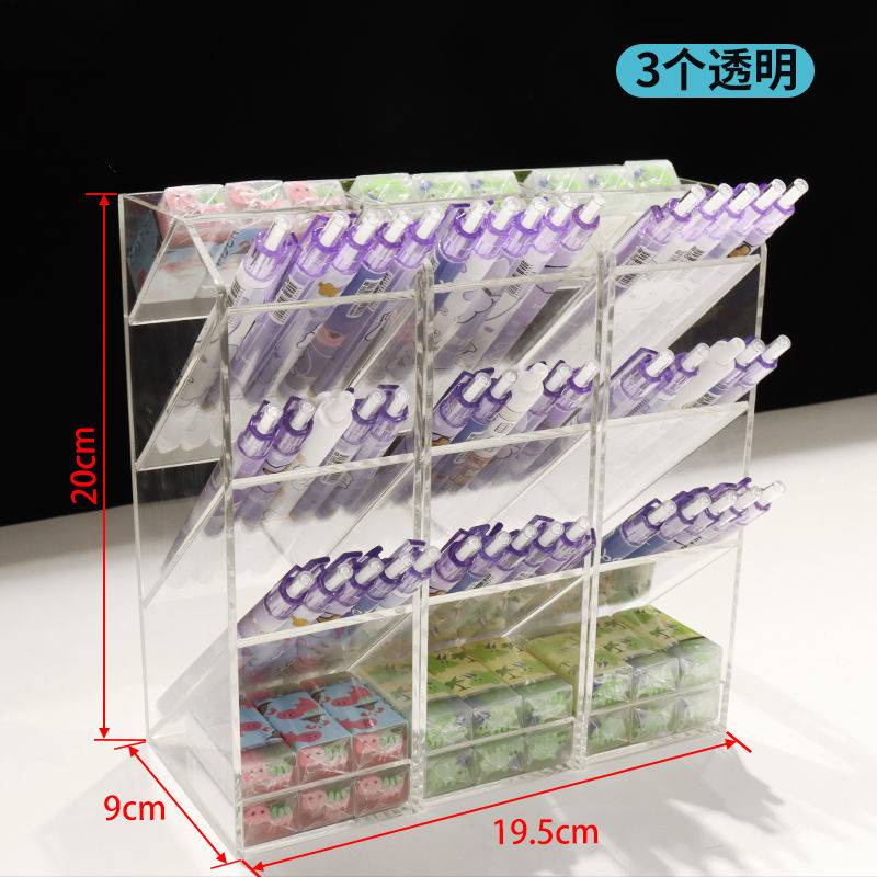 ballpen organizer Diagonal acrylic four-layer storage pen holder, pen ...