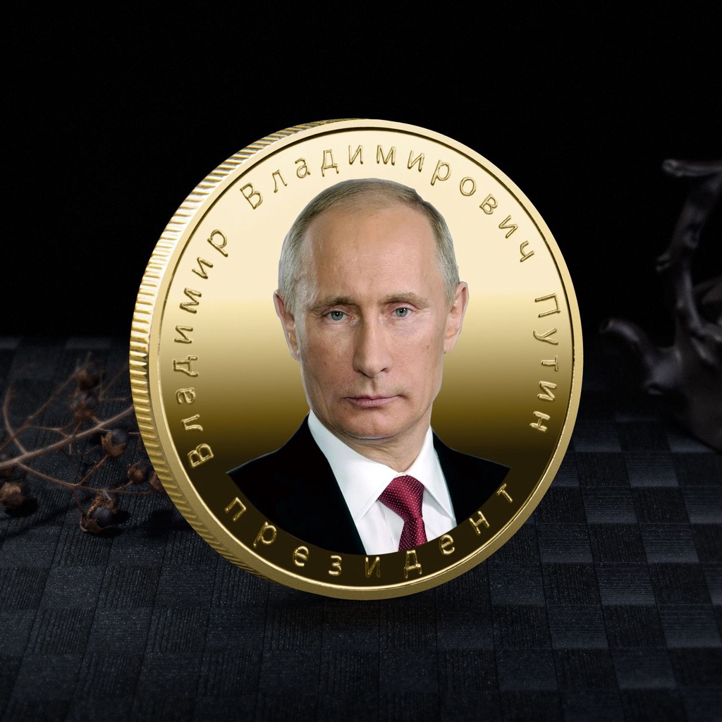 Russia President Putin Commemorative Coin Metal Double-Sided Color ...