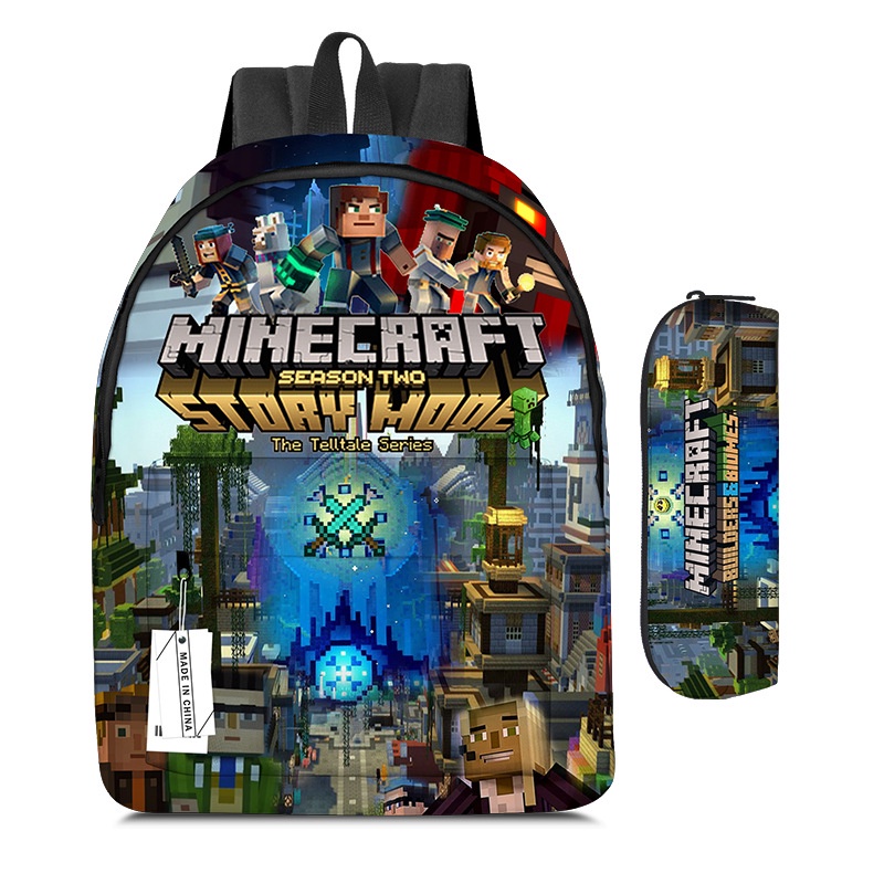 Minecraft anime children's backpack Casual fashion Lightweight and ...