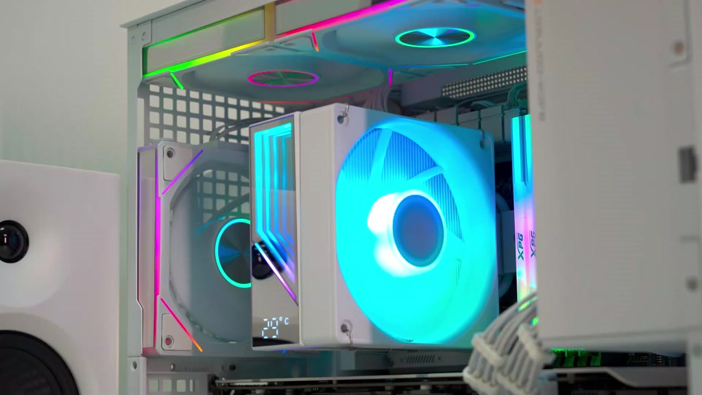 Jungle Leopard KF420 Digital ARGB CPU Cooler Black / White 4 Heat Pipes ...