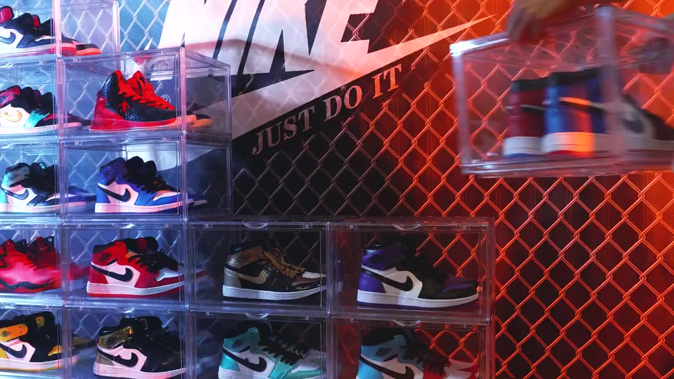 Acrylic sports shoe rack transparent shoe box storage cabinet shoe rack ...