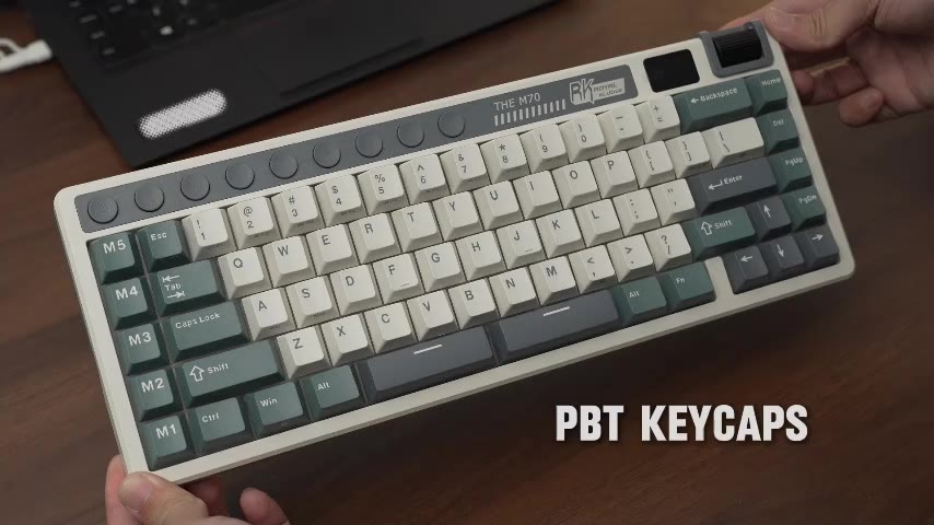 Royal Kludge RK M70 Cyan Purple 73 Key Tri-Mode Wireless With TFT ...