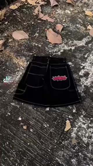 Wexwear Trendy Brand Vintage Baggy Jeans shorts Men Harajuku Streetwear ...