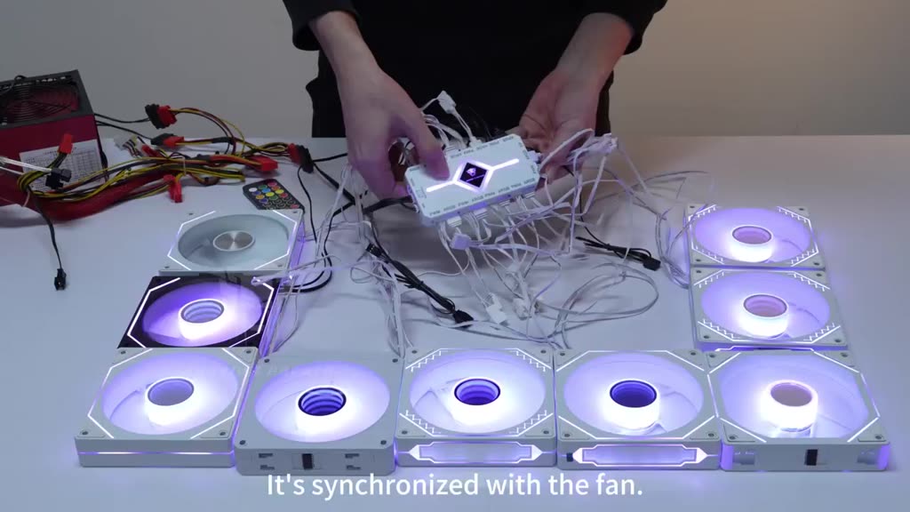 Jungle Leopard Smart Hub 5V 3PIN ARGB 4 Pin PWM 9 Ports PC Case CPU Fan ...