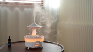 UFO Rain Drop Air Humidifier New 300ml 7 Colors LED Lamp Ultrasonic ...