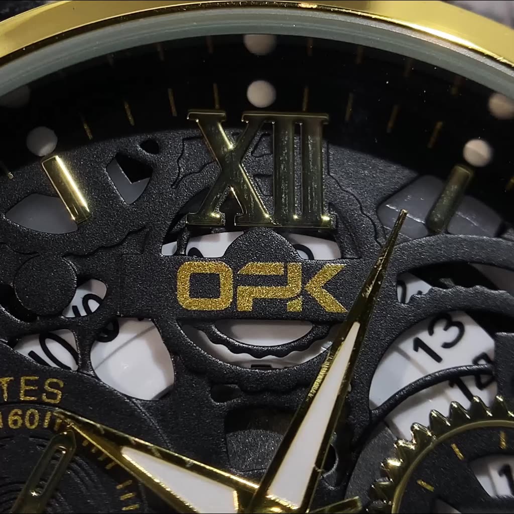 OPK Watch For Men Waterproof Original Stainless Steel Quartz Gold Black ...