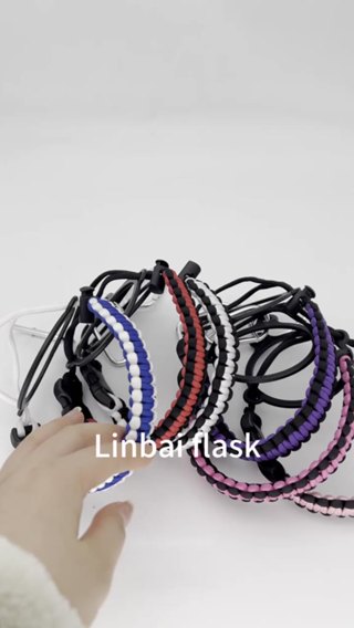 Linbai Flask 22oz 32oz Boot And Handle Rope Paracord Set Colored Silicone Boot Protective Bottle