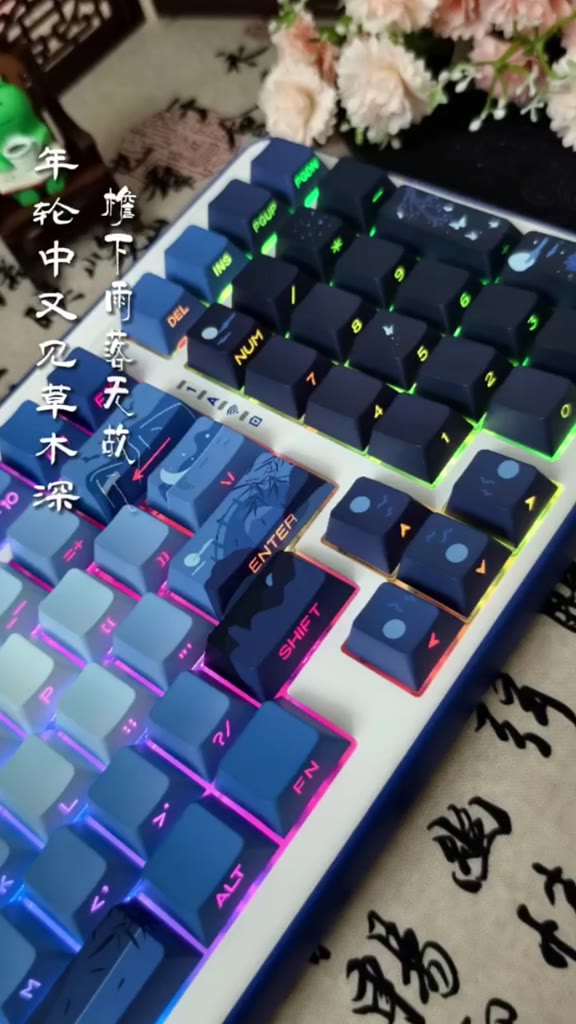 Bright Moon Keycaps Cherry Profile DYE-Sub Double Shot Backlight Side ...