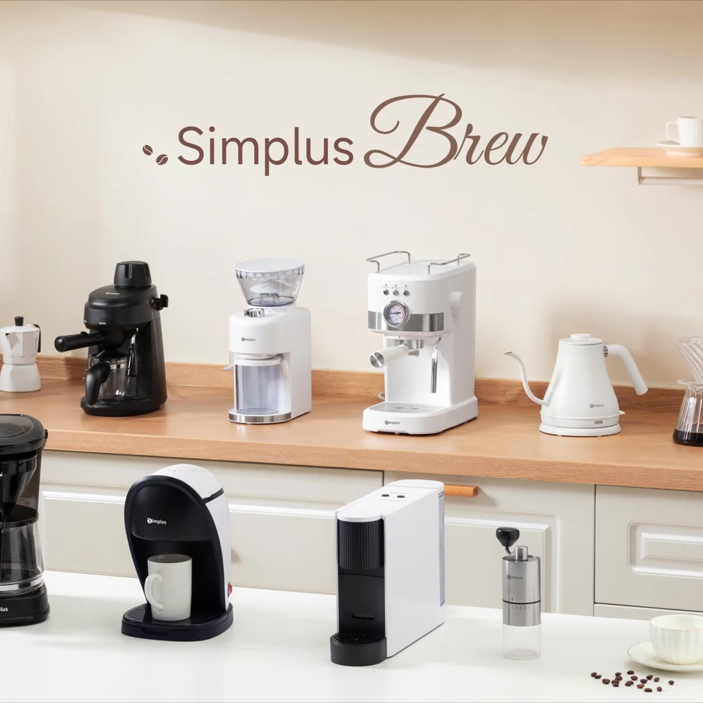 Simplus Espresso Coffee Maker Machine With Milk Frother Wand Coffee ...