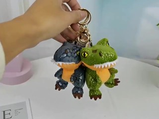 [risingmp] 12CM Cute Cartoon Dinosaur Plush Keychain Soft Stuffed ...