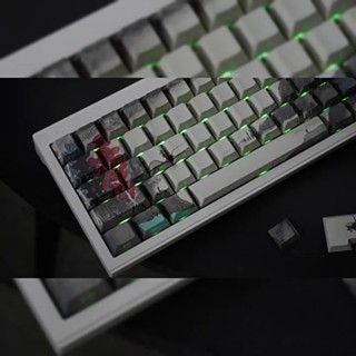 Mintcaps Chinese style Ink painting PBT Keycaps Shine Through Side ...