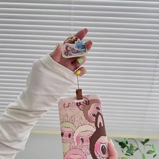 WANPX Labubu Time Bus Card Holder, with Keychain Pendant Protective ...