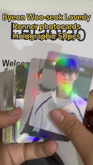 50pcs/box Byeon Woo-seok SOLO Laser Hologram Photocards Korean Actor ...