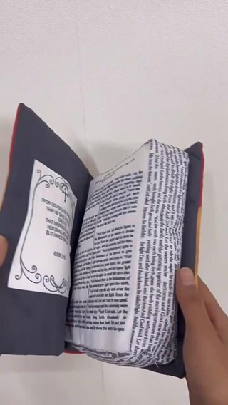 Holy Bible Book Plush Opens to Reveal Bible Verses Soft Plushies ...