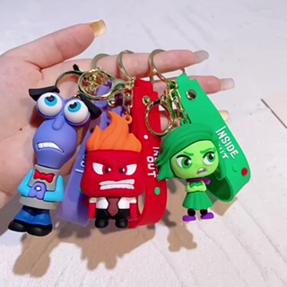 Cute Anime Inside Out 2 Keychain Figure Joy Sadness Anger Disgust Fear ...