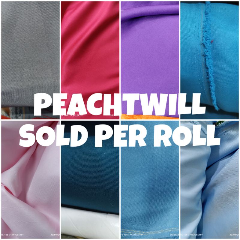 Kanebo PEACH TWILL SOLD PER ROLL 70 yard BEST FOR SCHOOL UNIFORM | Shopee Philippines