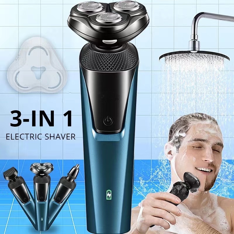 3 in 1 Electric Shaver 3D rechargeable For Men shaving Beard Hair ...