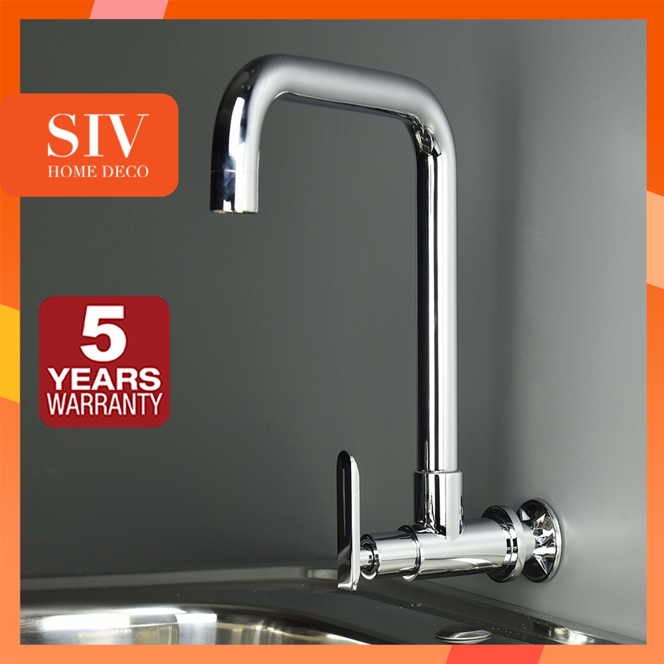 Siv Solid Brass Chrome Kitchen Faucet Single Cold 5 Years Warranty ...