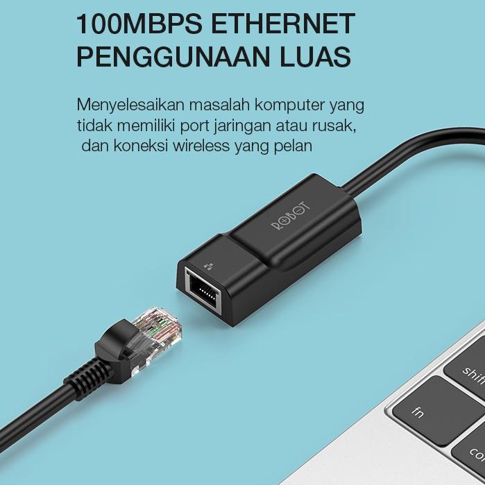 Robot EA10 USB Ethernet Adapter USB 2.0 to 10/100 Network RJ45 LAN Black - Popular 1 Year ...