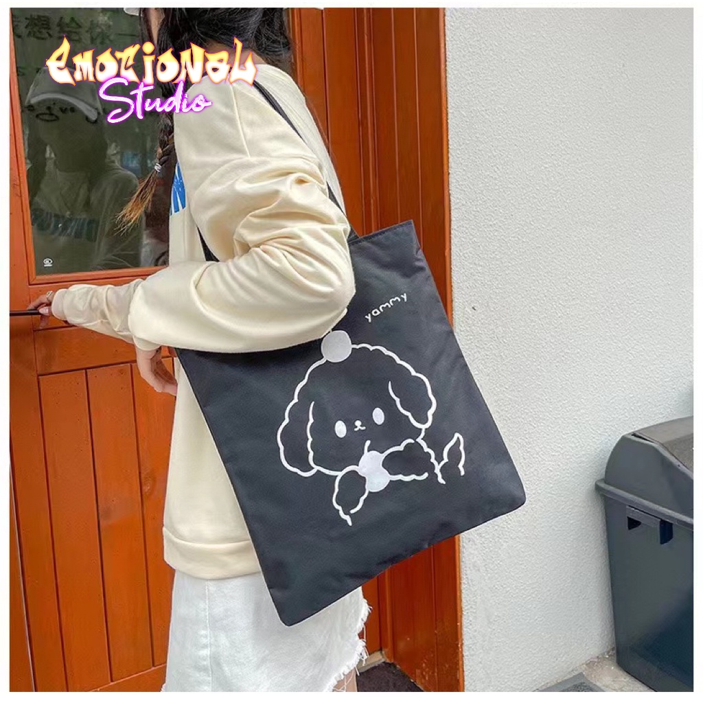 Emotional Studio Fashion Canvas Printed Ladies Book Tote Bag With ...