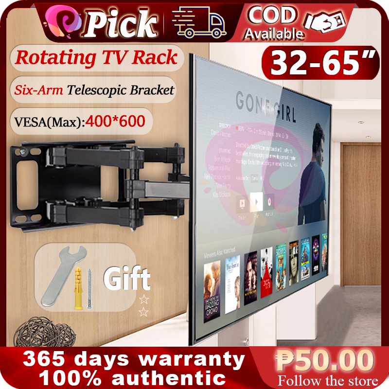 6 Arms TV Mount 26-55 inch Screen For TV Wall Stand Full Motion Swivel ...