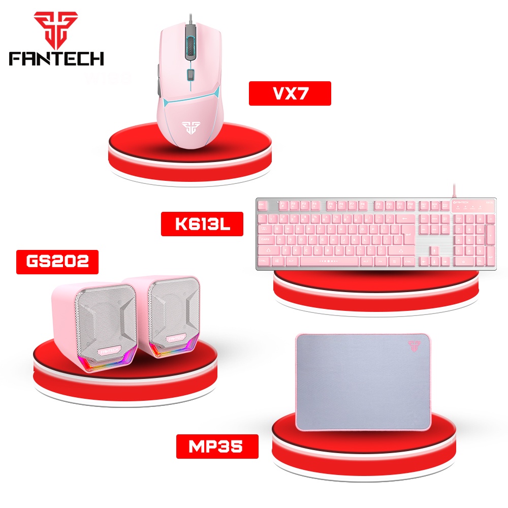 Fantech Sakura Edition 4in1 Keyboard, Mouse, Speaker, Mousepad (K613L ...