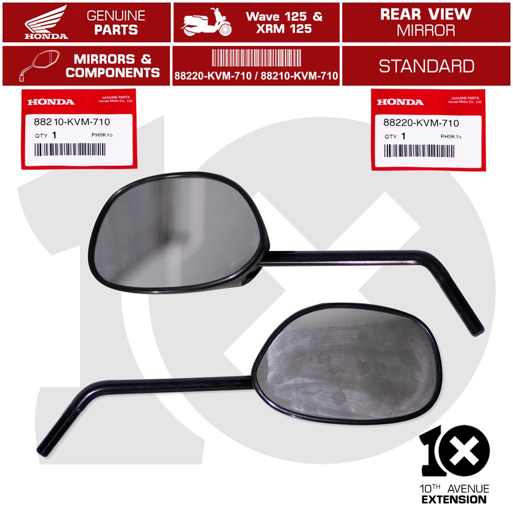 10thX Honda Genuine Side Mirror for Wave Part No.88220-KVM-710 Left ...