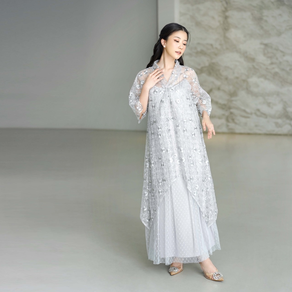 Aura Label - Vienna Dress in Grey | Shopee Philippines