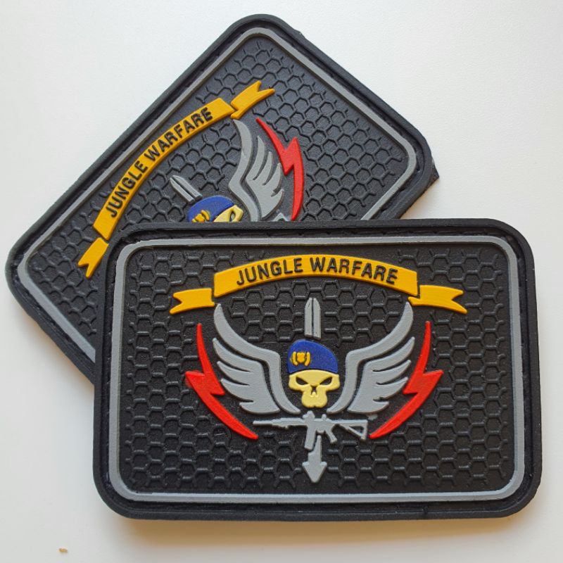 Brimob jungle warfare logo rubber patch - police - police - velcro ...