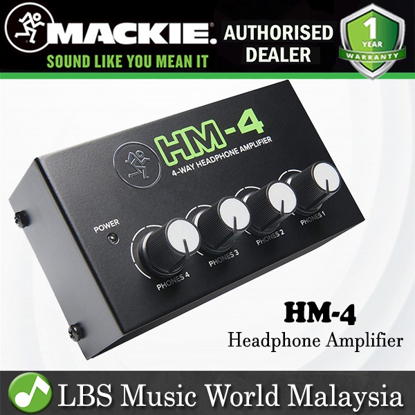 Mackie HM-4 4 Channel Headphone Amplifier Headphones Amp (HM4 HM 4) | Shopee Philippines