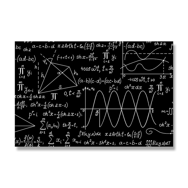 Frameless Physics Formula on Blackboard Relativity Poster Math Science ...