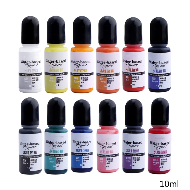 flgo 12 Colors Cement Water-soluble Color Essence Gypsum Pigment for ...