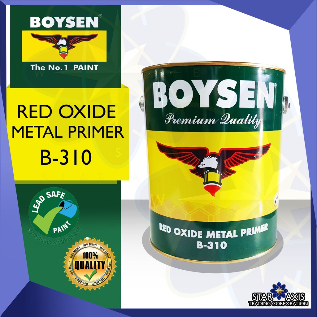 BOYSEN RED OXIDE METAL PRIMER B-310 4L | Shopee Philippines