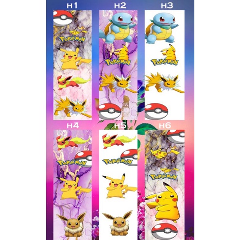 Pokemon motif Glass Shelf/Wardrobe Sticker 01 | Shopee Philippines
