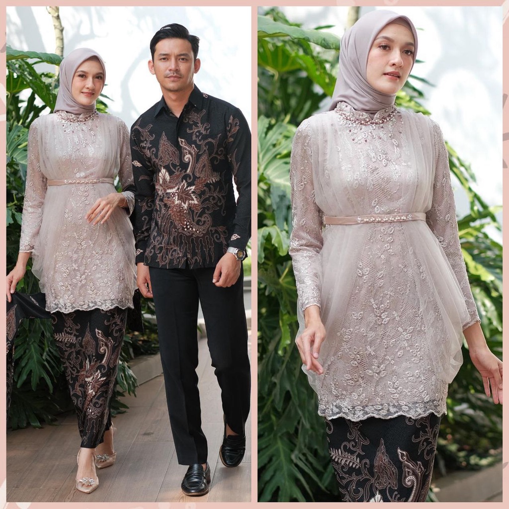 Batik Couple Kebaya Modern Javanese Blouse Application Of Latest ...