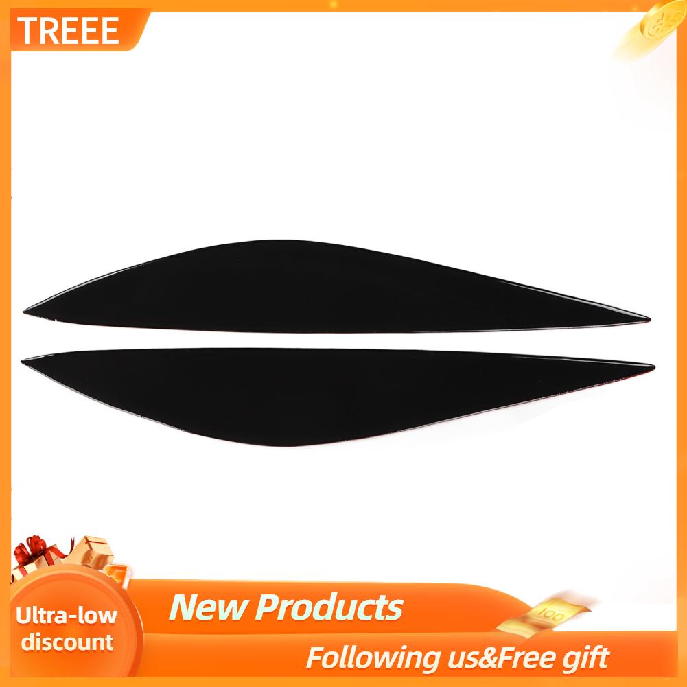 Treee Headlamp Eyelid Trim Headlight Eyebrow Glossy Black for ...