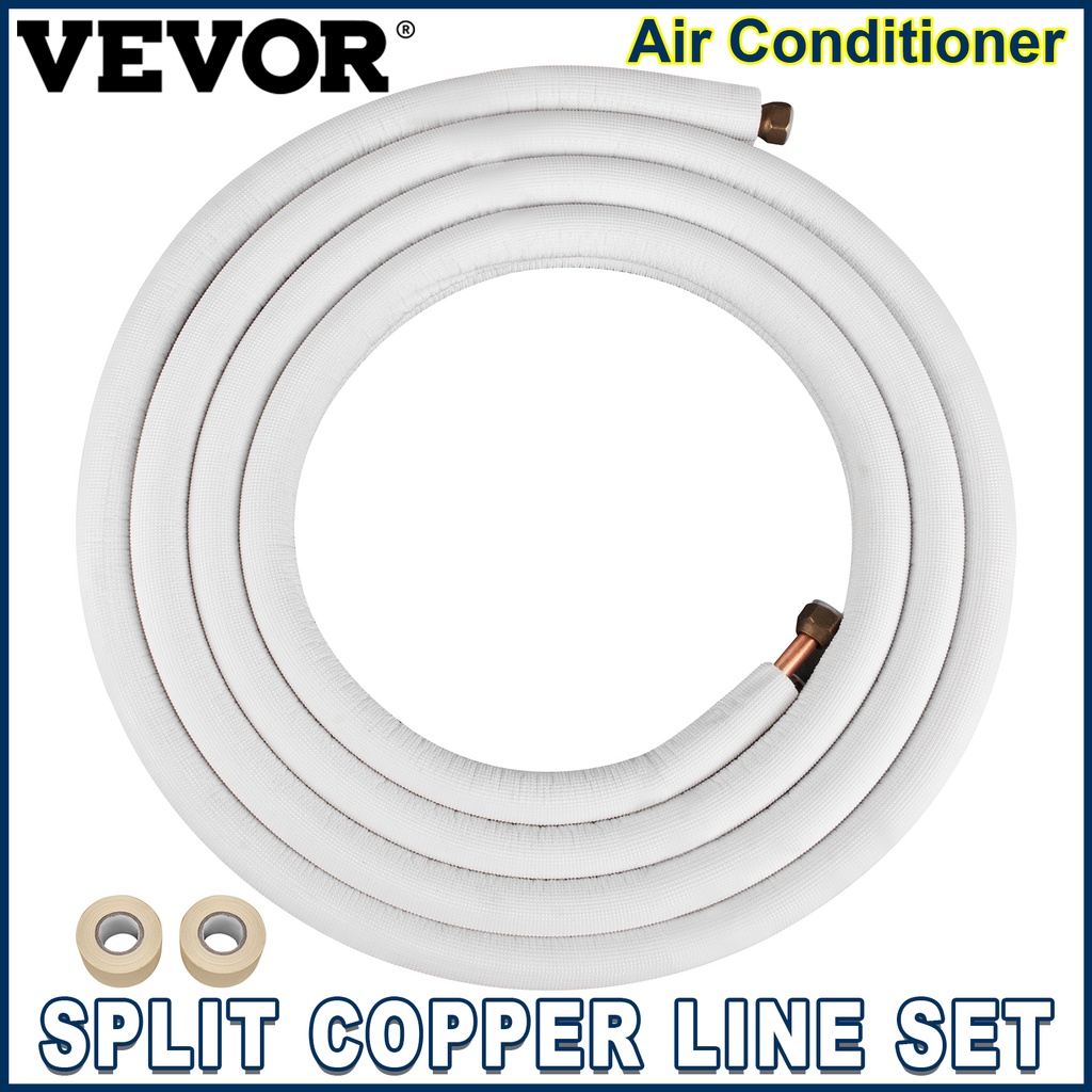 `VEVOR Copper Line Set Copper Pipe for Mini Split Air Conditioner 16/25 ...