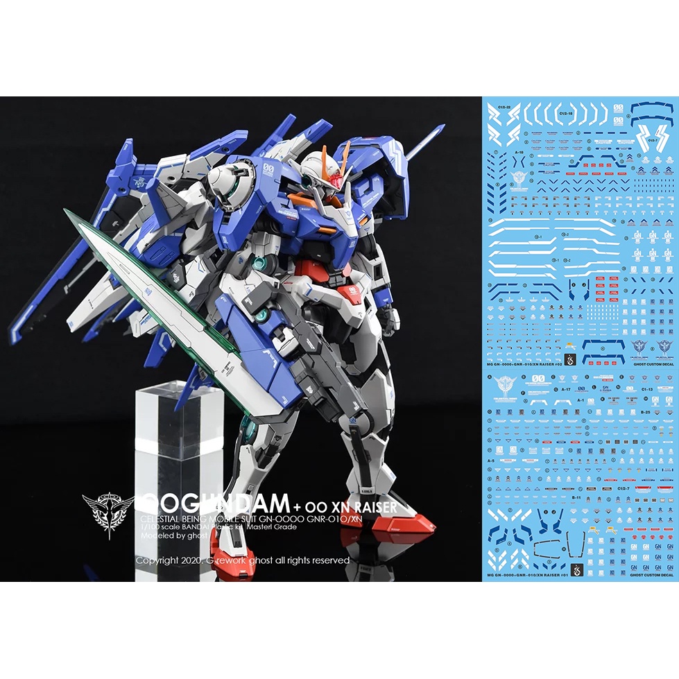 YAN GHOST MG 00 XN Raiser 00R Fluorescence Water Slide Decals YANMG029 ...