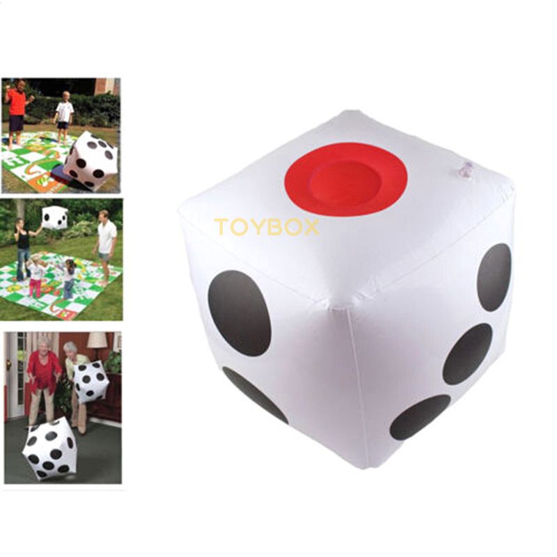 35cm Inflatable Blow-Up Cube Big Dice Toy Party Game Tool Decor Props ...
