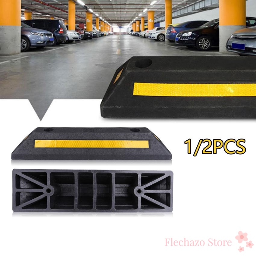 Rubber Parking Stopper Barricades Vehicle Ground Baffle Wheel ...