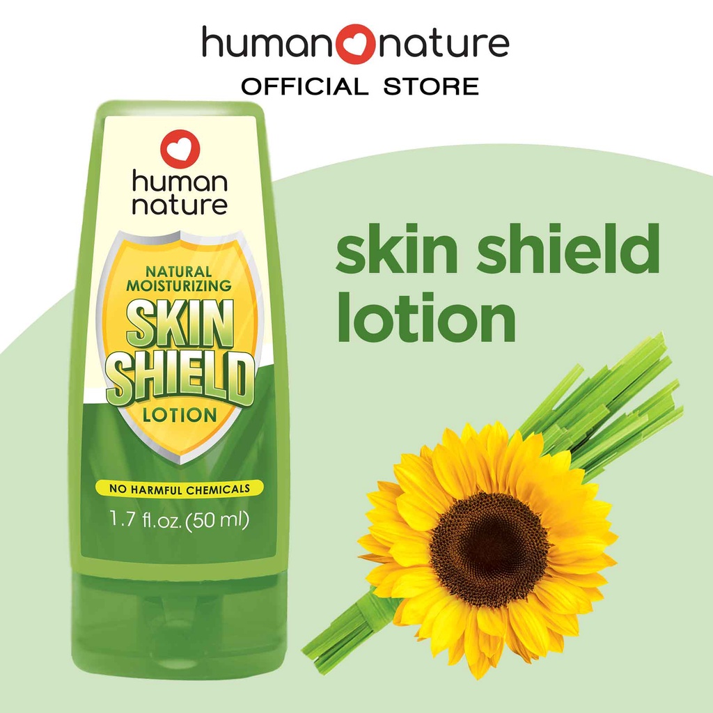 Human Nature Skin Shield Lotion 50ml (No Harmful Chemicals) | Shopee ...