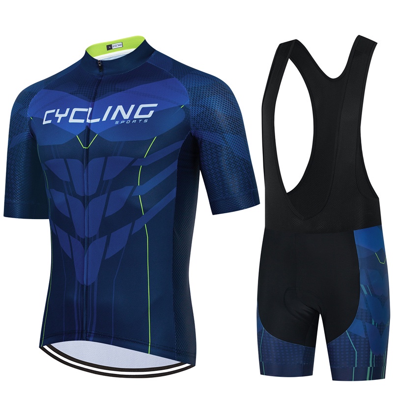 cycling jersey set mountain bike racing jersey bib shorts mtb t-shirt ...